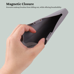 Magnetic Silicone Makeup Brush Holder | Travel-Friendly with Cleaner ...